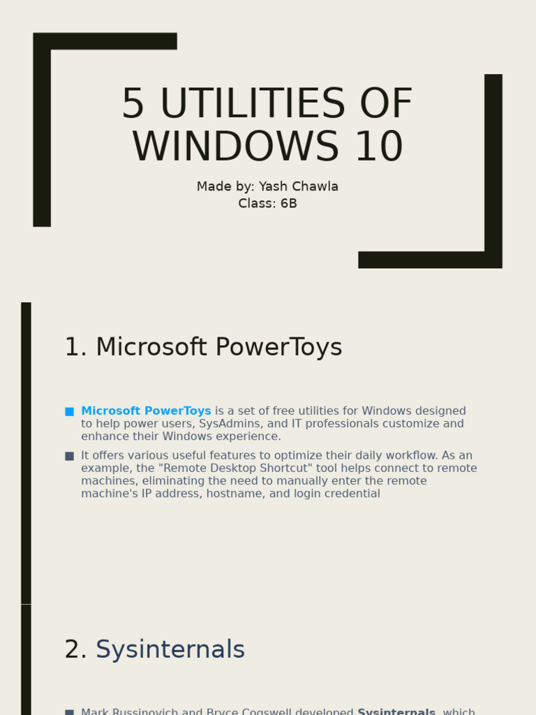 Five Essential Windows 10 Utilities | PDF | Microsoft Windows | Windows 10