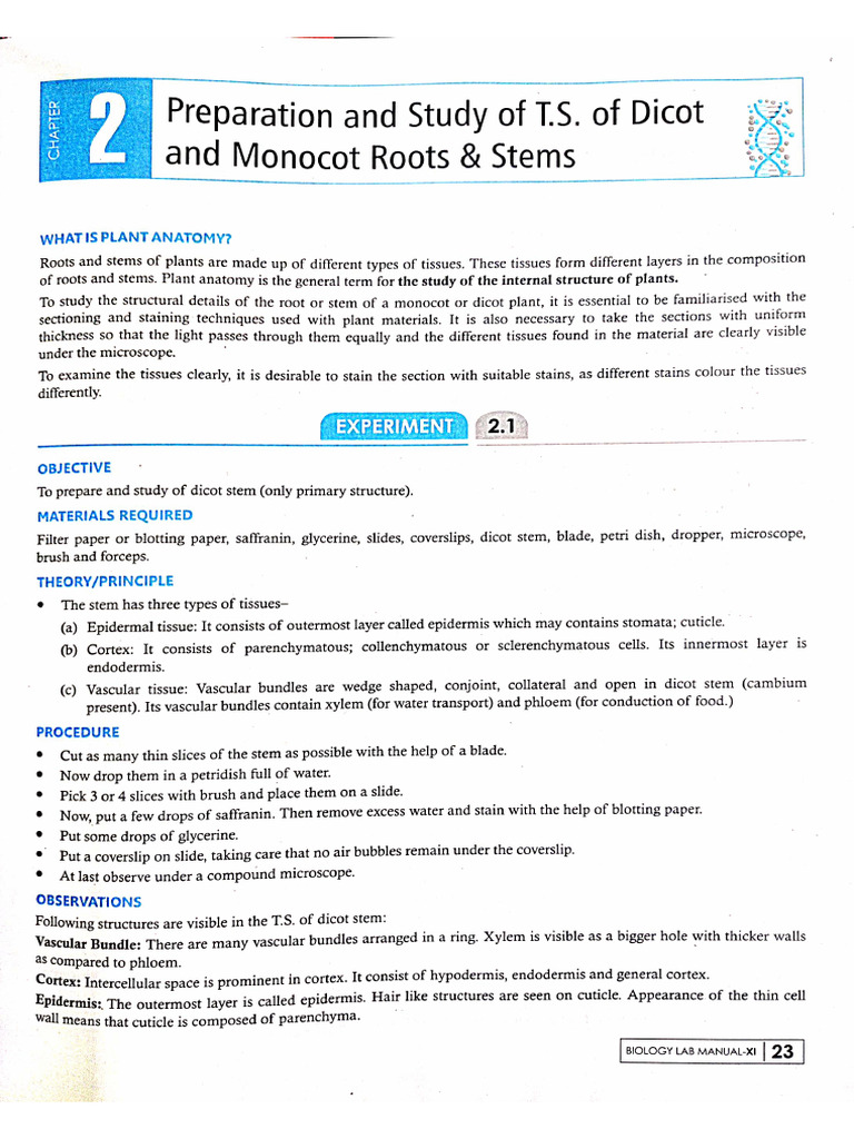 Biology Practical Material | PDF