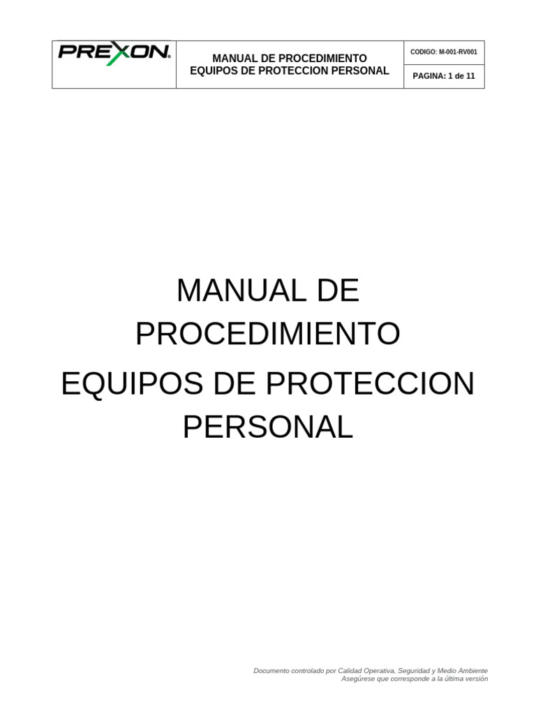 Procedimientos EPP en Prexon Prefabricados | PDF | Soldadura | Construcción