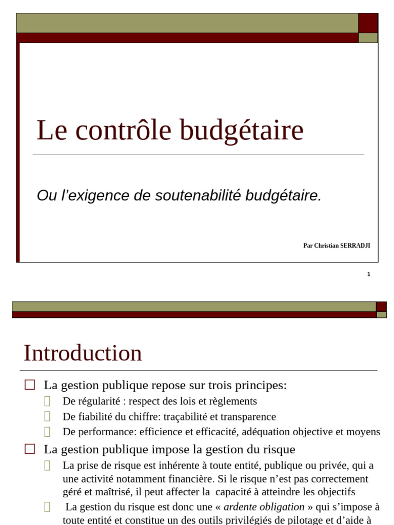 2. Le Contrôle Budgétaire | PDF | Contrôle interne | Budget