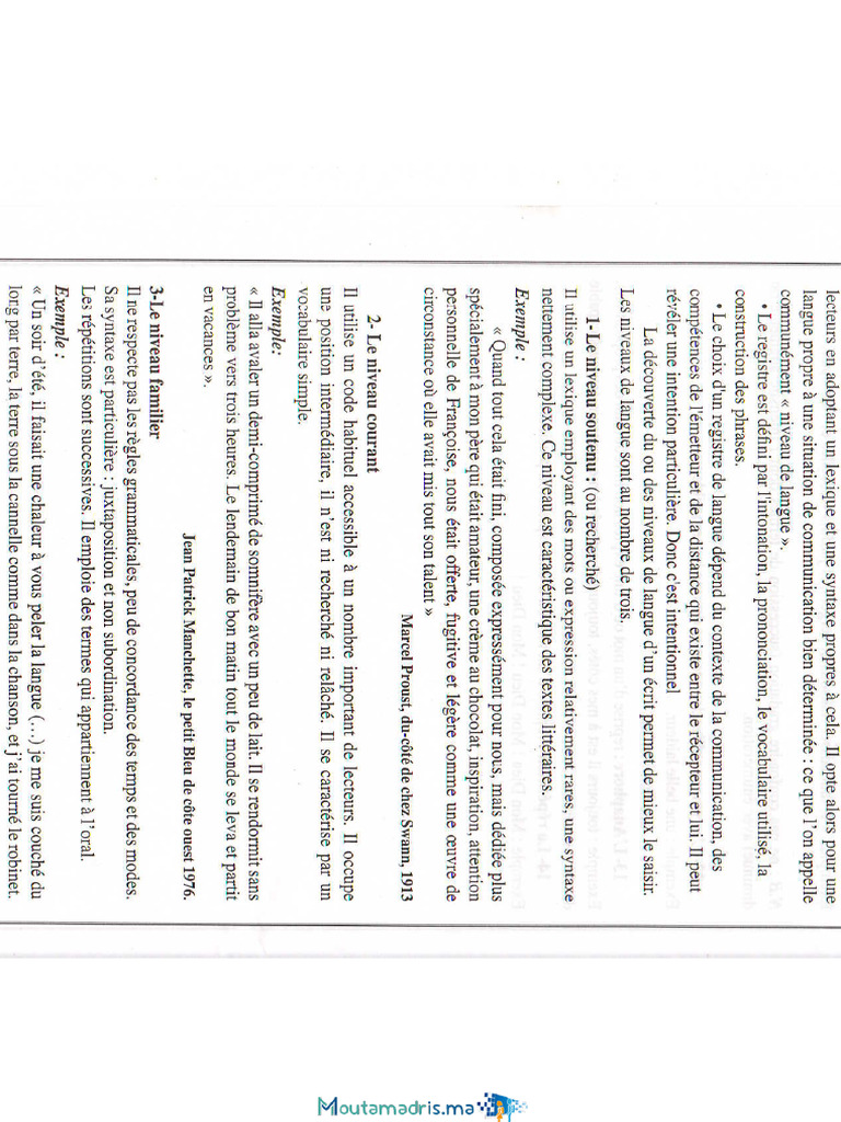 Cours FR 1bac 6 | PDF