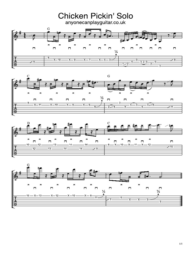 Chicken Pickin Solo | PDF
