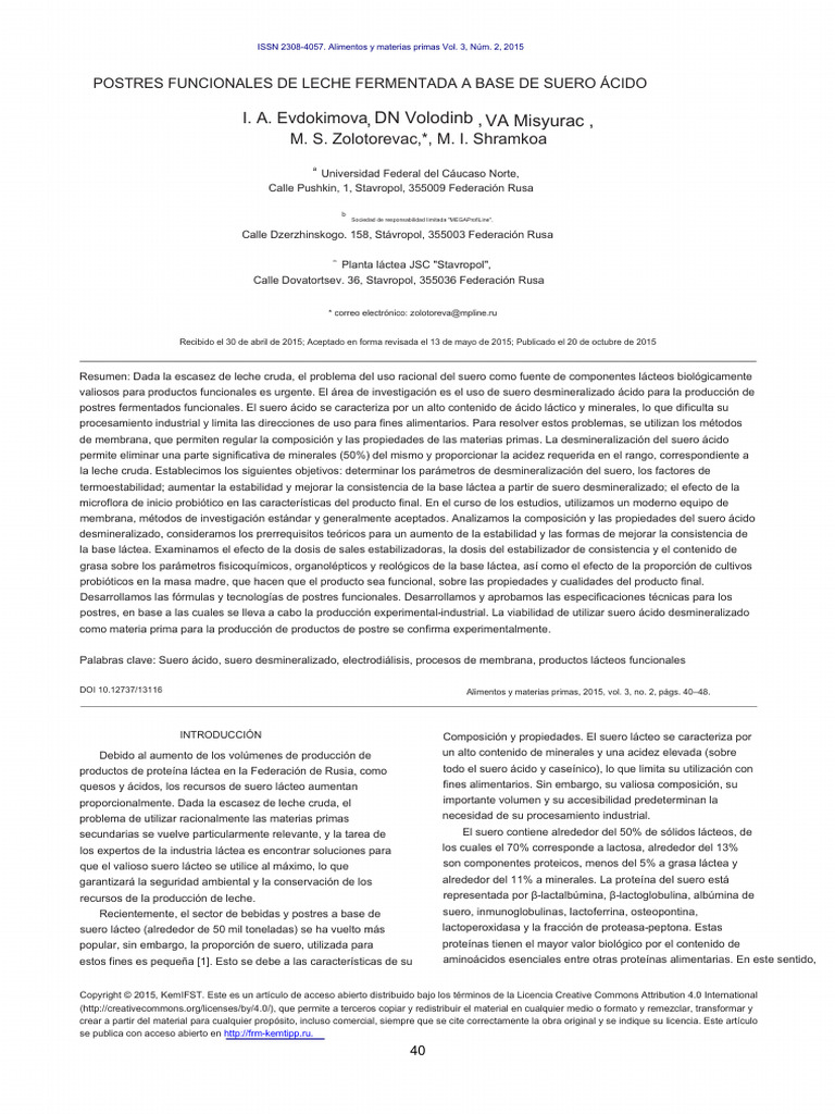 Functional Fermented Milk Desserts Based On Acid Whey | PDF | Productos ...