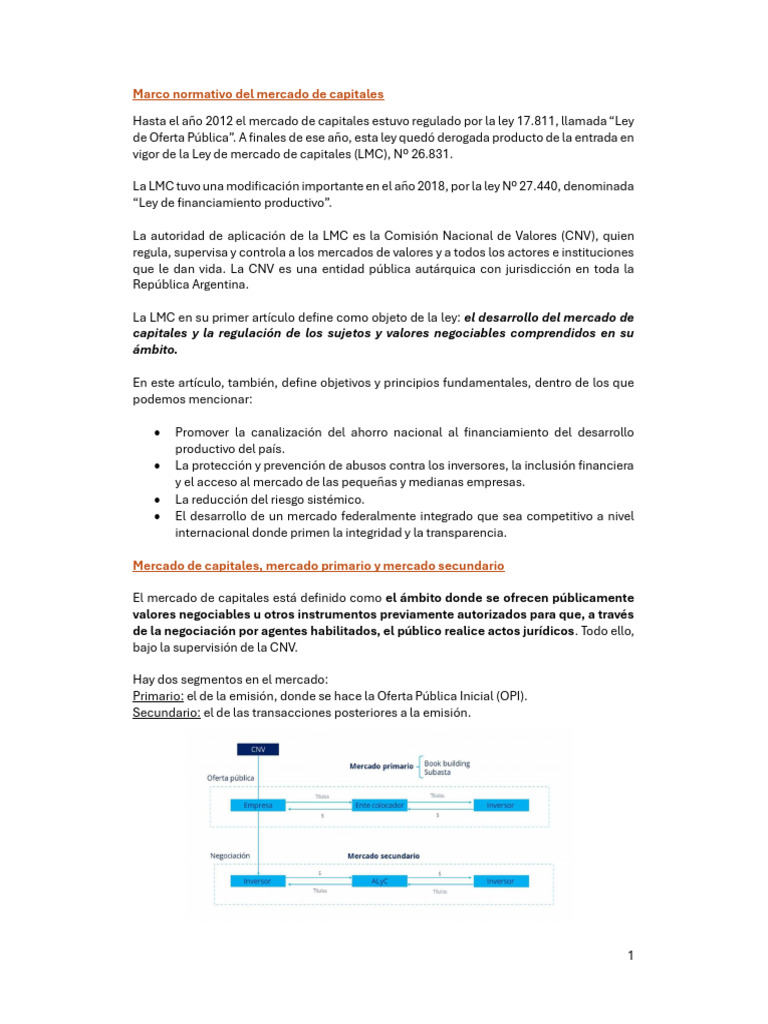 Resumen CNV | PDF | Bolsa de Valores | Inversiones