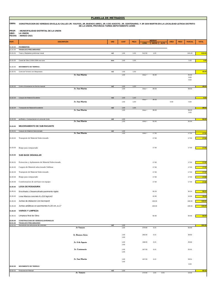 3.-Metrados Generales | PDF | Ingeniería estructural | edificio