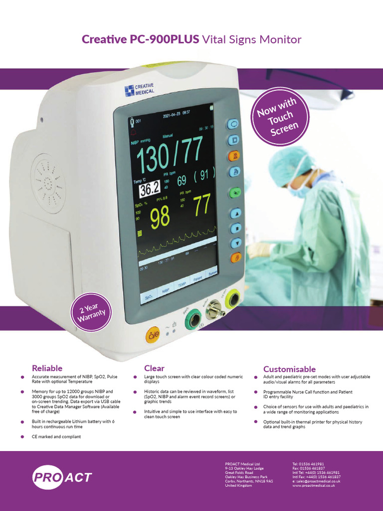 Pc 900plus | PDF | Blood Pressure | Touchscreen