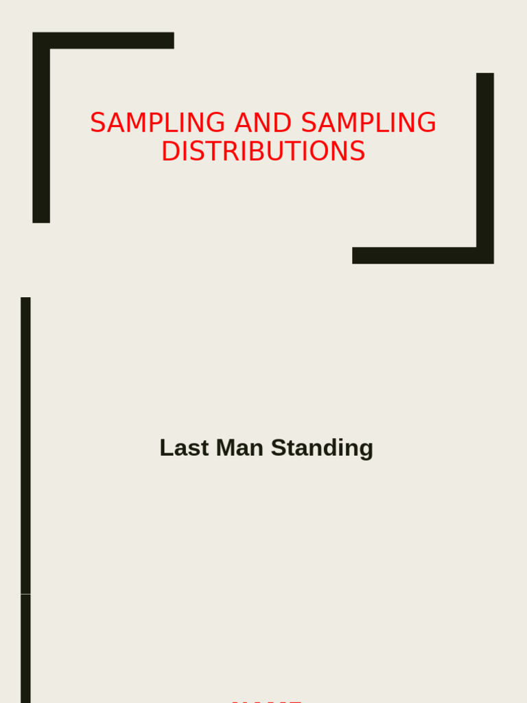 Sampling and Sampling Distributions | PDF | Variance | Sampling (Statistics)
