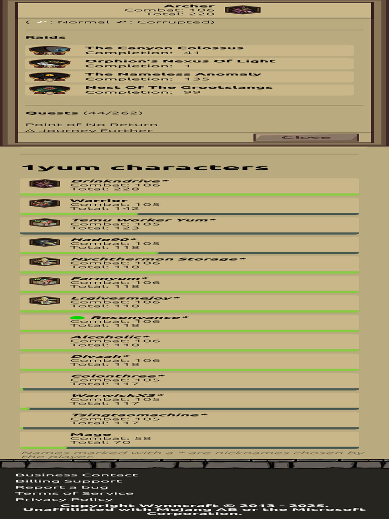 1yum - Wynncraft, The Minecraft MMORPG | PDF