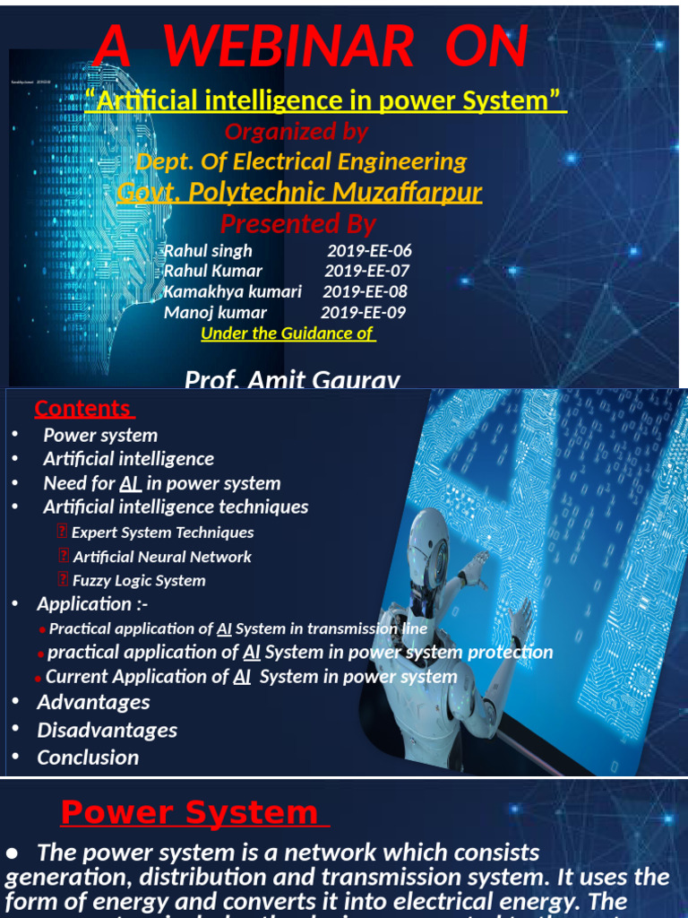 Artificial Intelligence in Power System | PDF | Artificial Intelligence ...