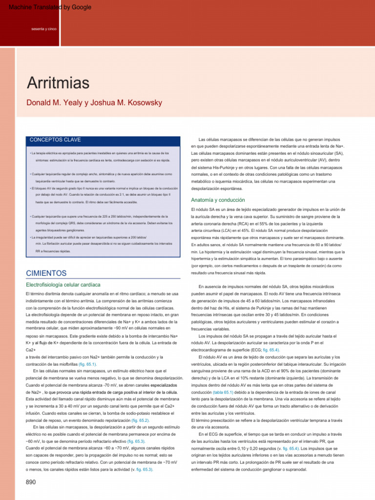 Electrofisiología y Arritmias | PDF | Fisiología Cardiovascular ...
