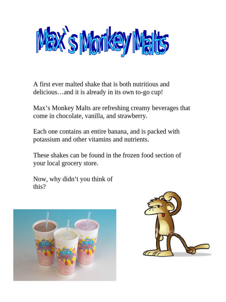 A First Ever Malted Shake That Is Both Nutritious and Delicious | PDF