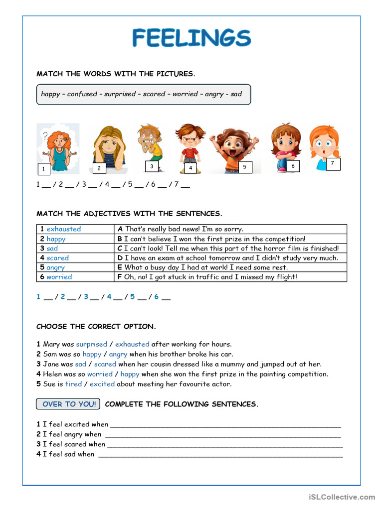 Adjectives Expressing Emotions | PDF