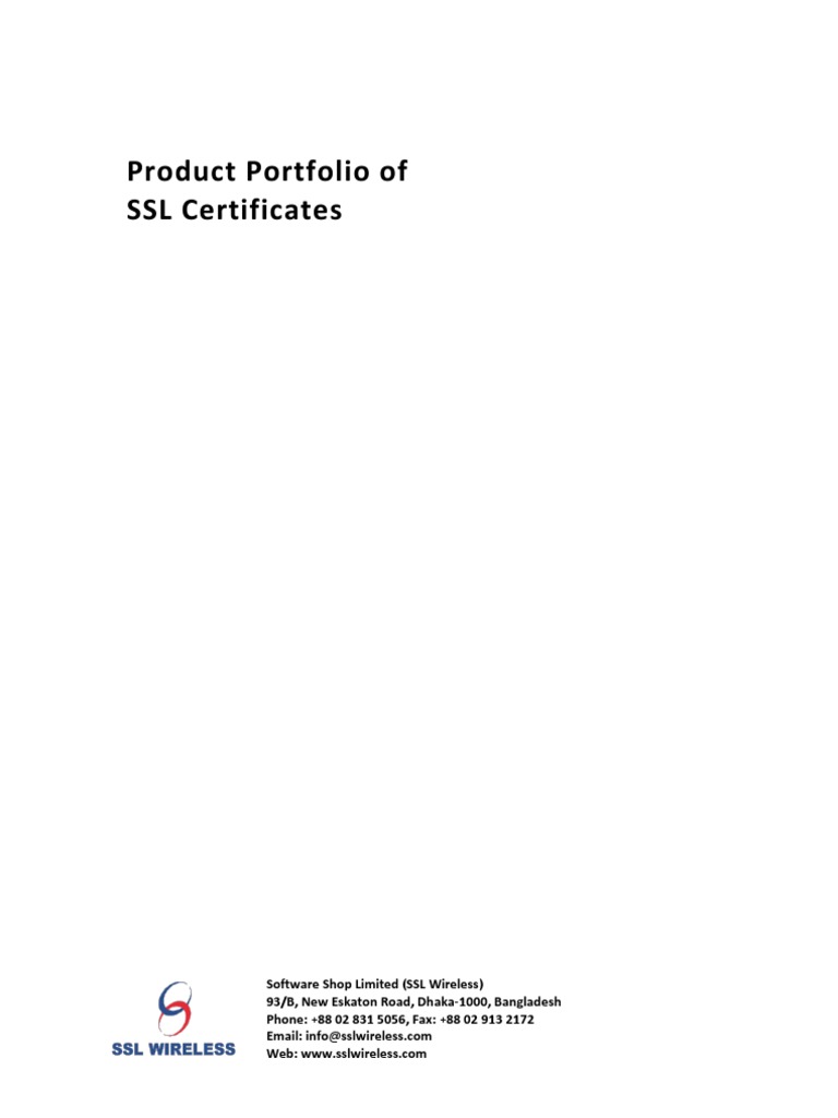 VeriSign Product Portfolio (27.03.11) v1.6 | PDF | Public Key Certificate | Transport Layer Security