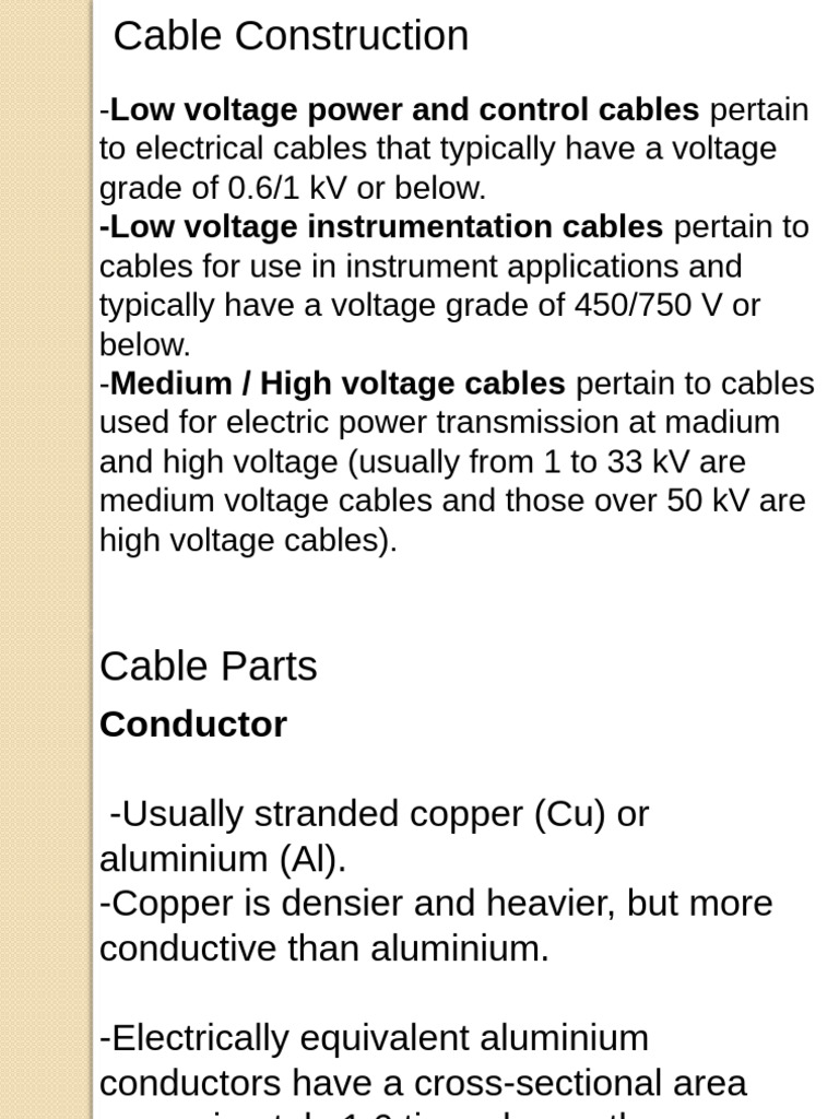 Cable Construction and PF Correction | PDF | Insulator (Electricity ...