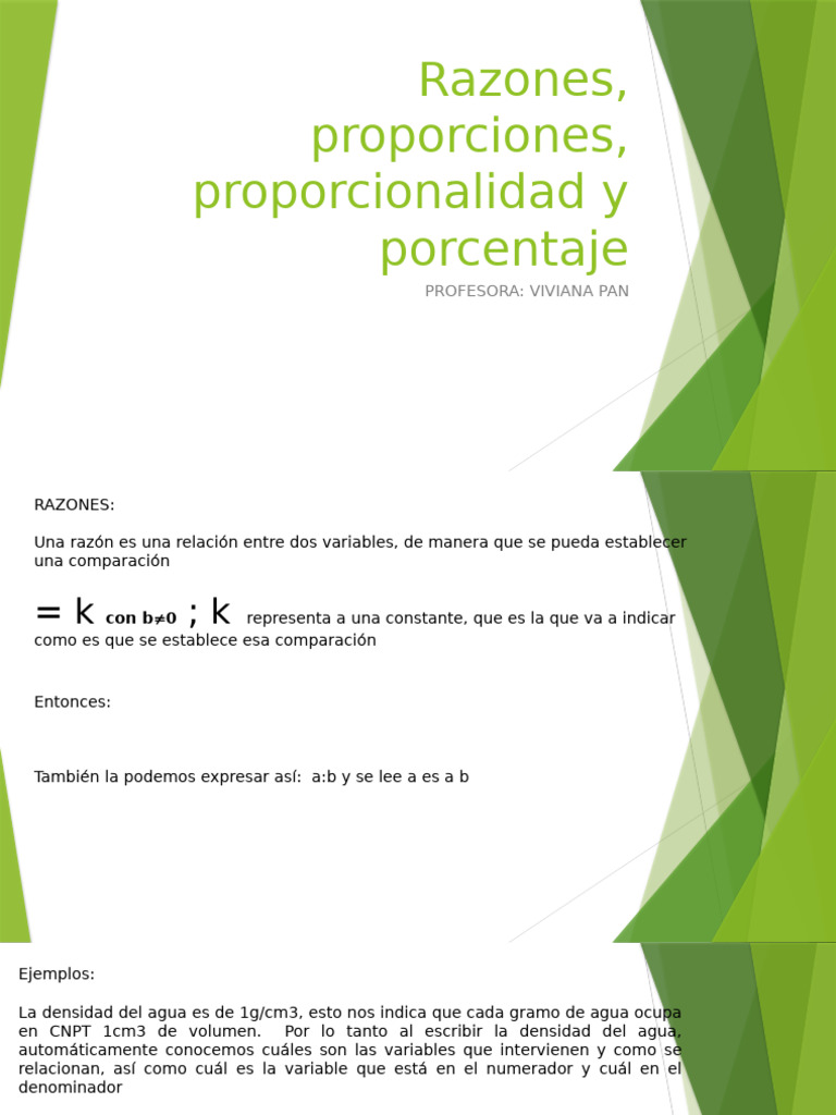 Razones, Proporciones y Porcentajes1 | PDF | Porcentaje | Matemáticas