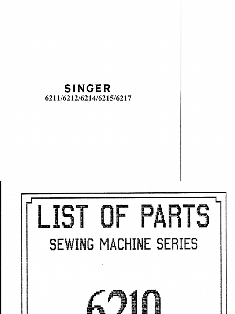 Singer 6211, 6212, 6214, 6215, 6217 | PDF | Sewing Machine ...