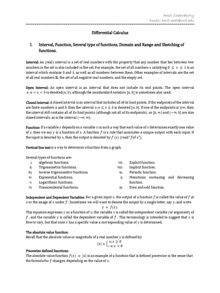 Calculus Derivative Sheet AKC | PDF | Function (Mathematics) | Limit ...