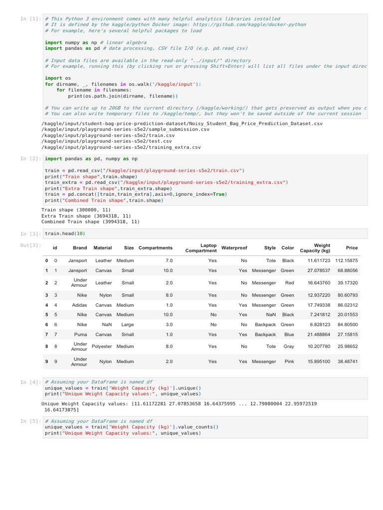 Kaggle Python Data Analysis Guide | PDF