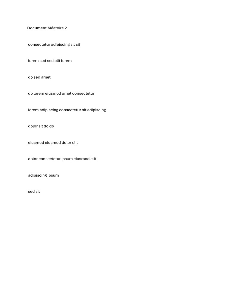 Document Aleatoire 2 | PDF