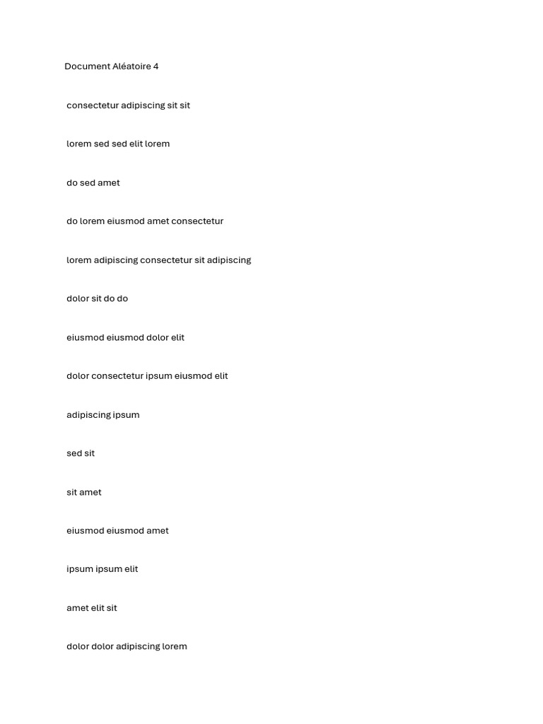 Random Document on Lorem Ipsum | PDF