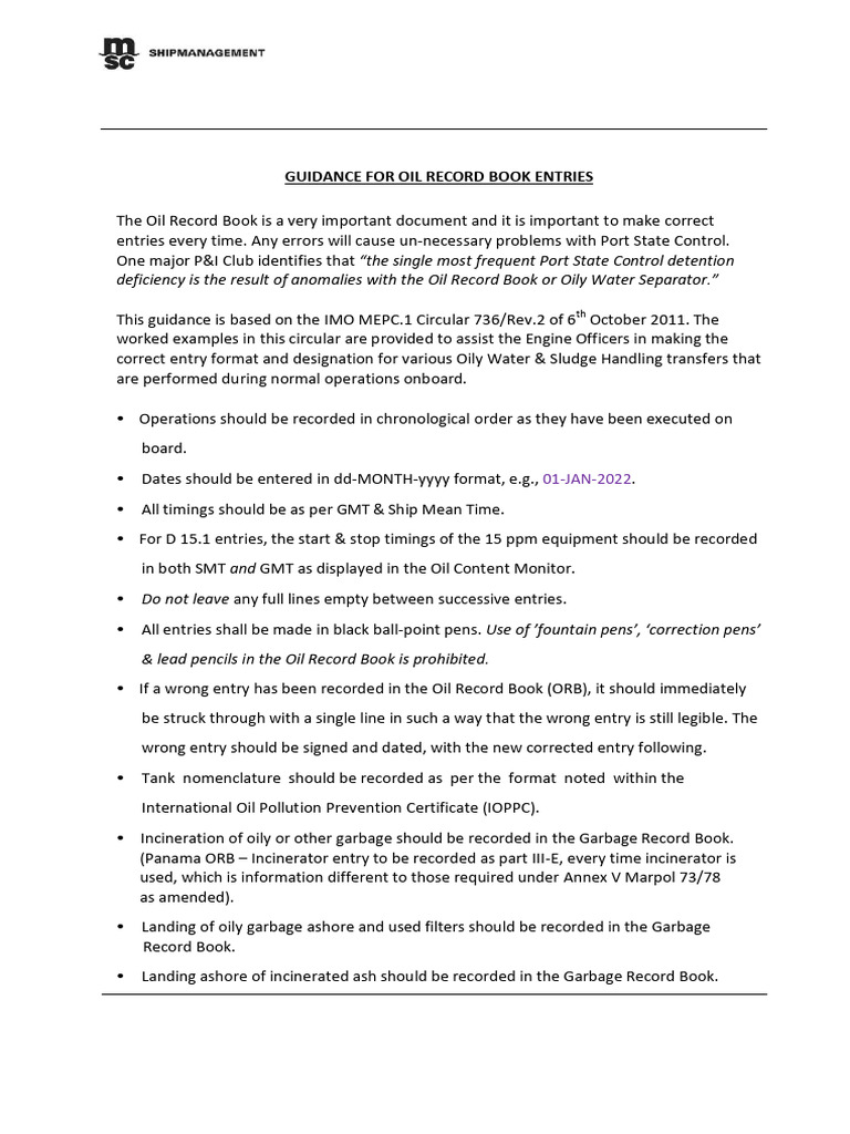 ORB Entry Guidelines-Jan-2022 - Annex1-VPM CH 6 | PDF | Chlorofluorocarbon