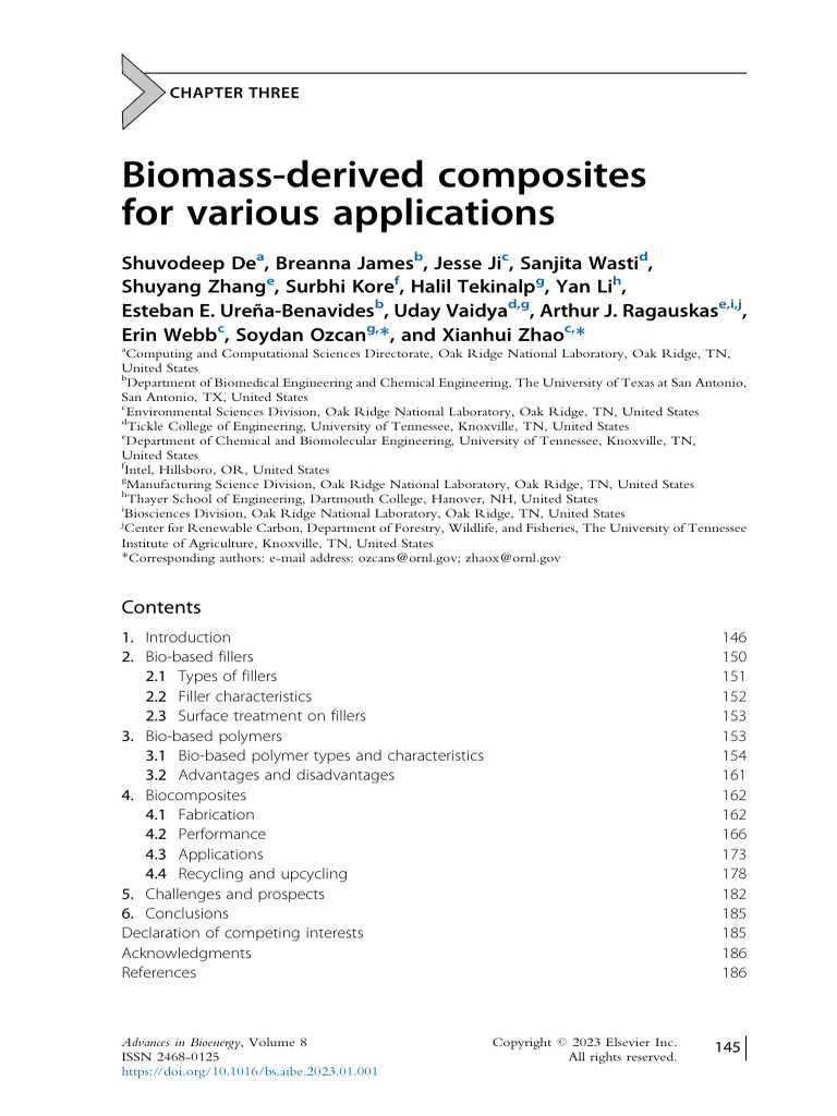 Biomass Derived Composites For Various A | PDF | Extrusion | Composite ...