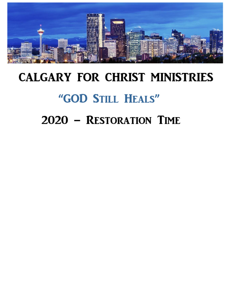 001calgary For Christ Ministries 2020 | PDF