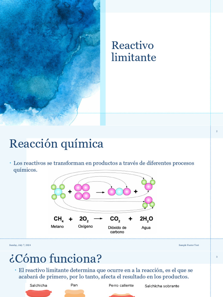 Reactivo Limitante en Reacciones Químicas | PDF