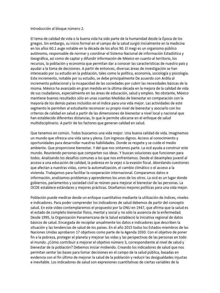 Bloque II de Salud | PDF | Bienestar | Pobreza