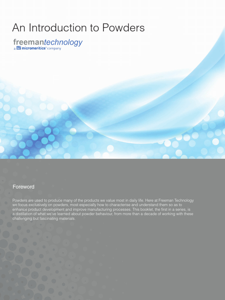 L30 - An Introduction To Powders - EN | PDF | Force | Tablet (Pharmacy)