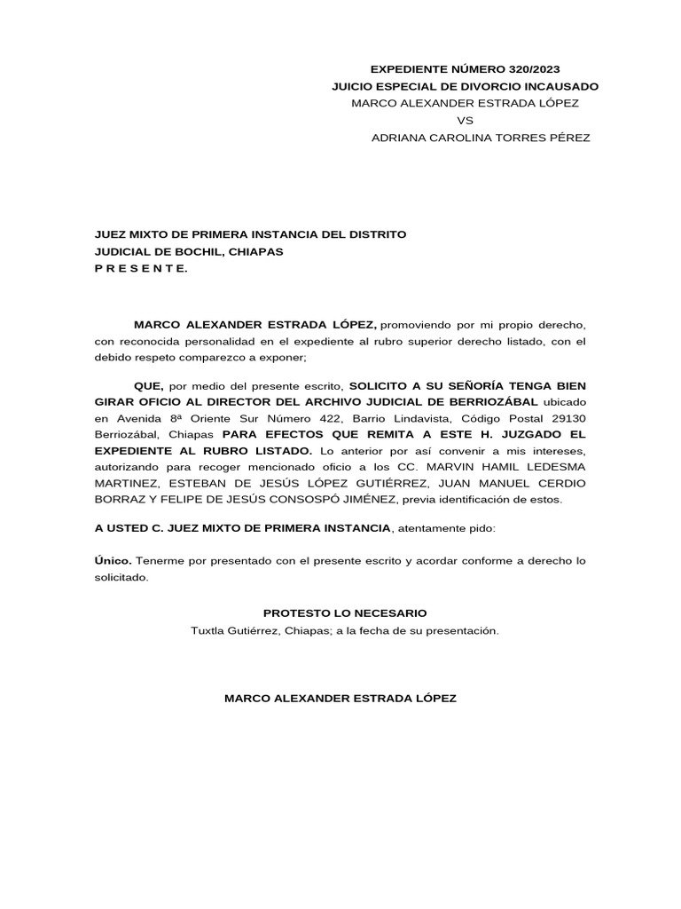 Devolución de Expediente 320 2023 | PDF