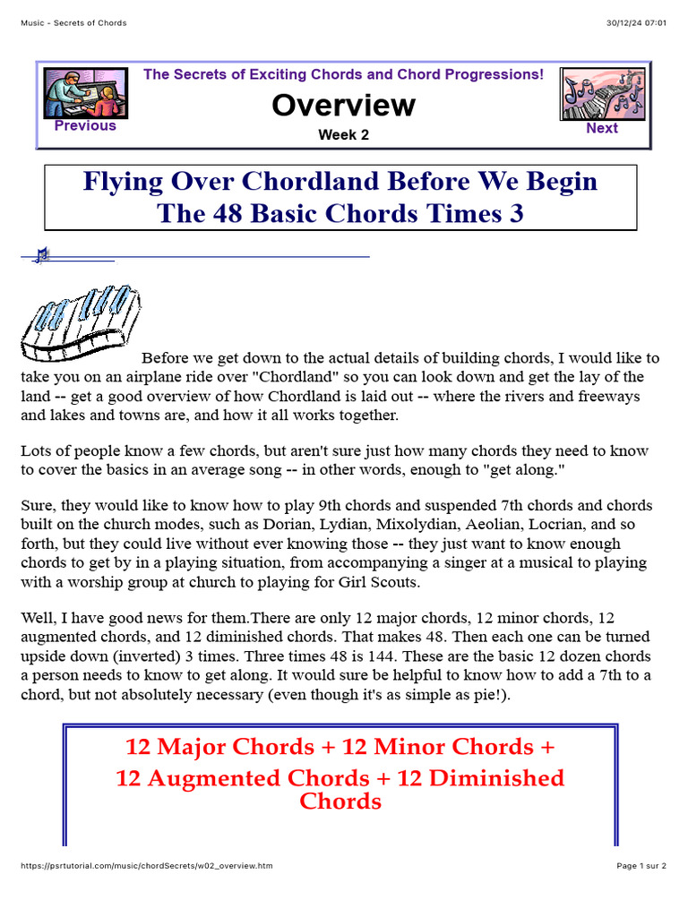 Music - Secrets of Chords - 02 Flying Over Chorland | PDF | Chord ...