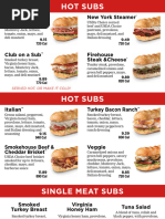 Jersey Mikes Takeout Menu | PDF | Bacon | Steak