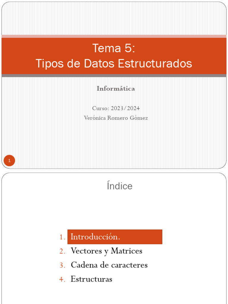 Tipos de Datos Estructurados en Informática | PDF | C ++ | Programación ...