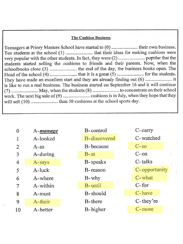 Samples of Reading Cloze | PDF