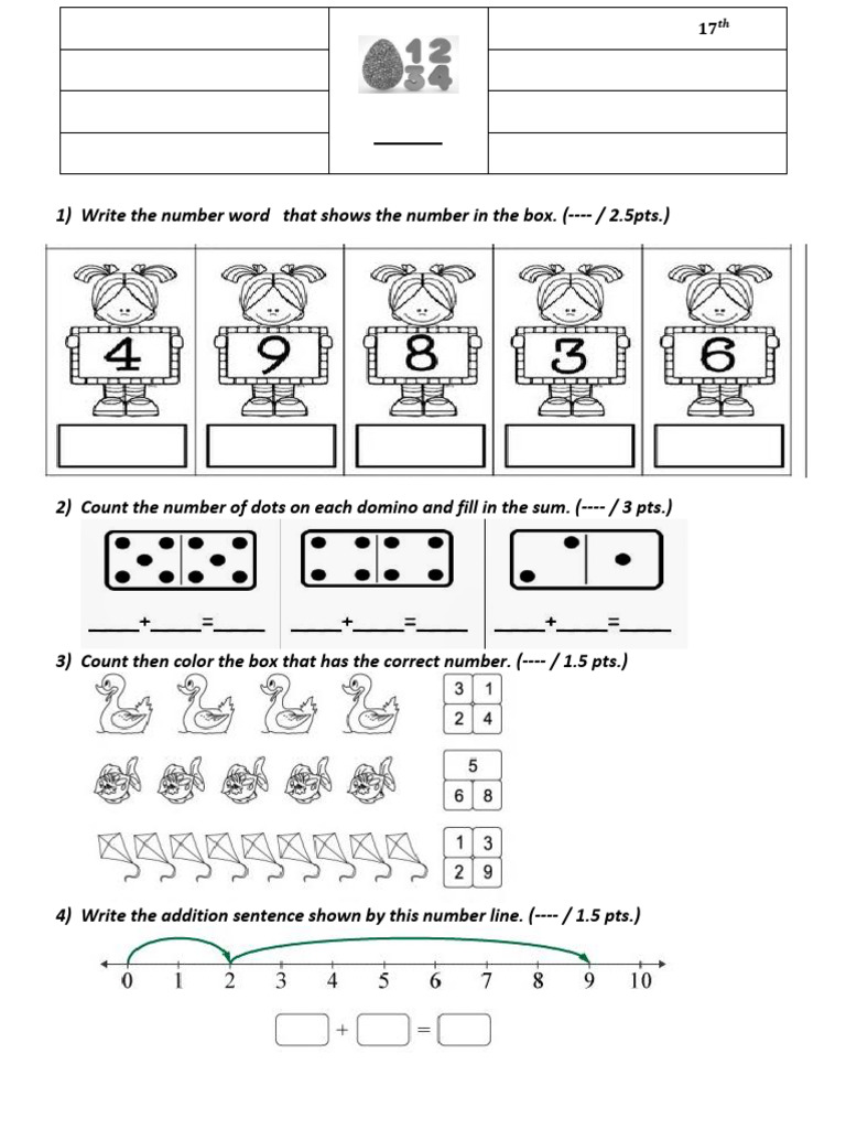 Gr1 Math Test 2 2022 | PDF