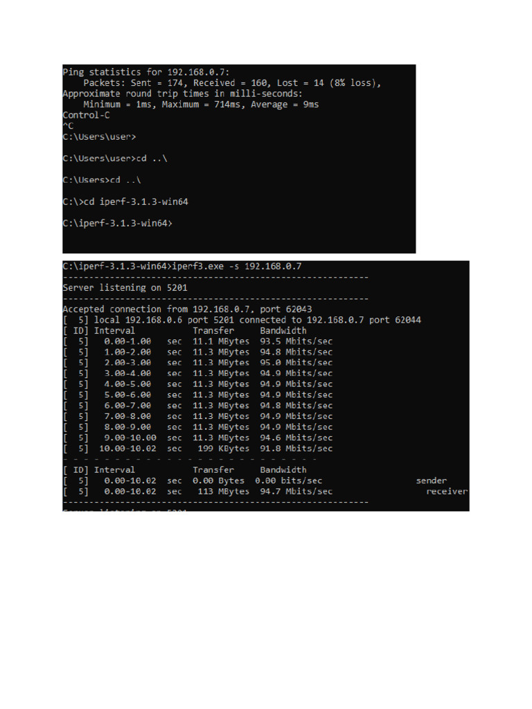 Iperf Test | PDF