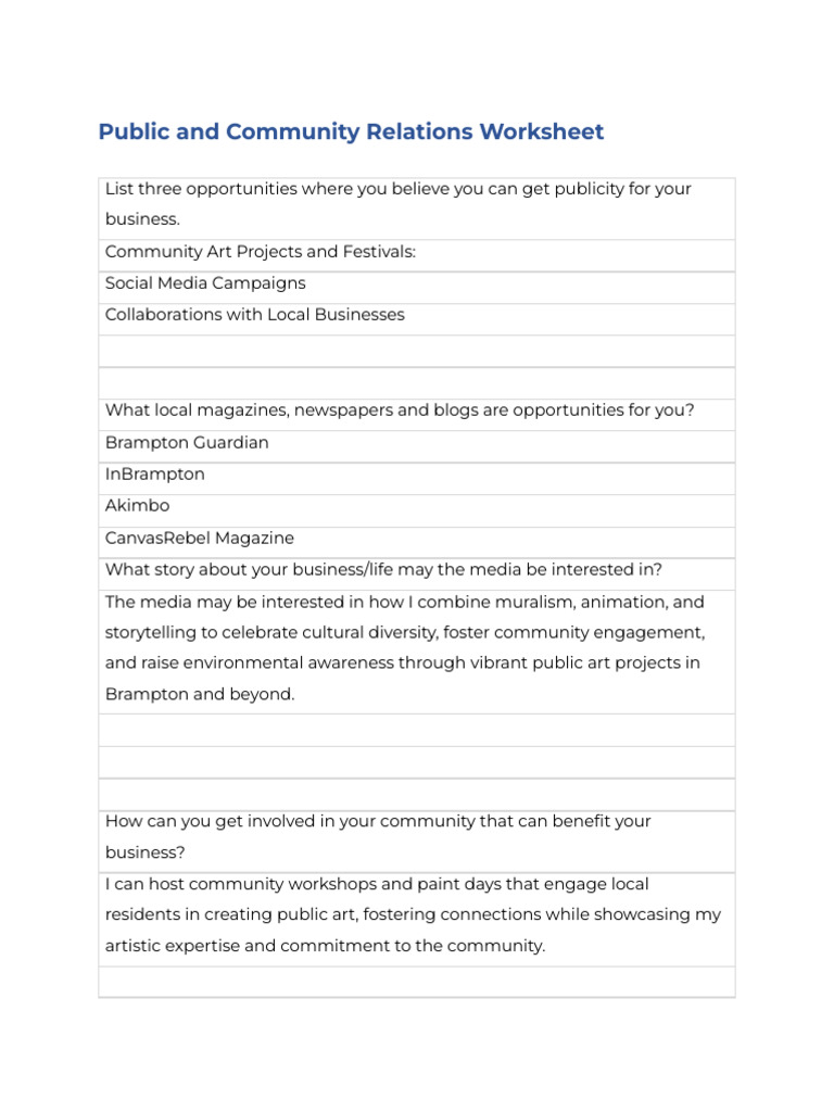 Publicity Strategies for Artists | PDF