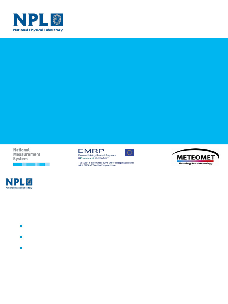 Calibration and Uncertainty For Air Temperature Measurements, NPL | PDF | Calibration | Metrology