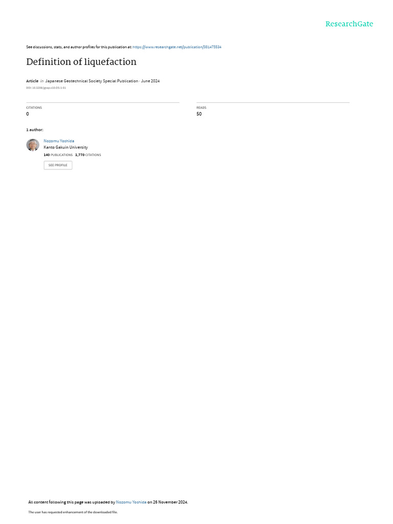 Definition_of_liquefaction | PDF | Geotechnical Engineering | Soil