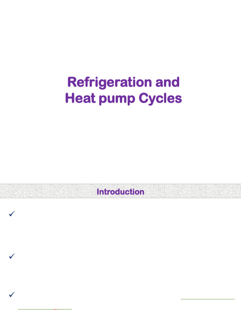 Refrigeration and Heat Pump Cycles Explained | PDF | Refrigeration ...