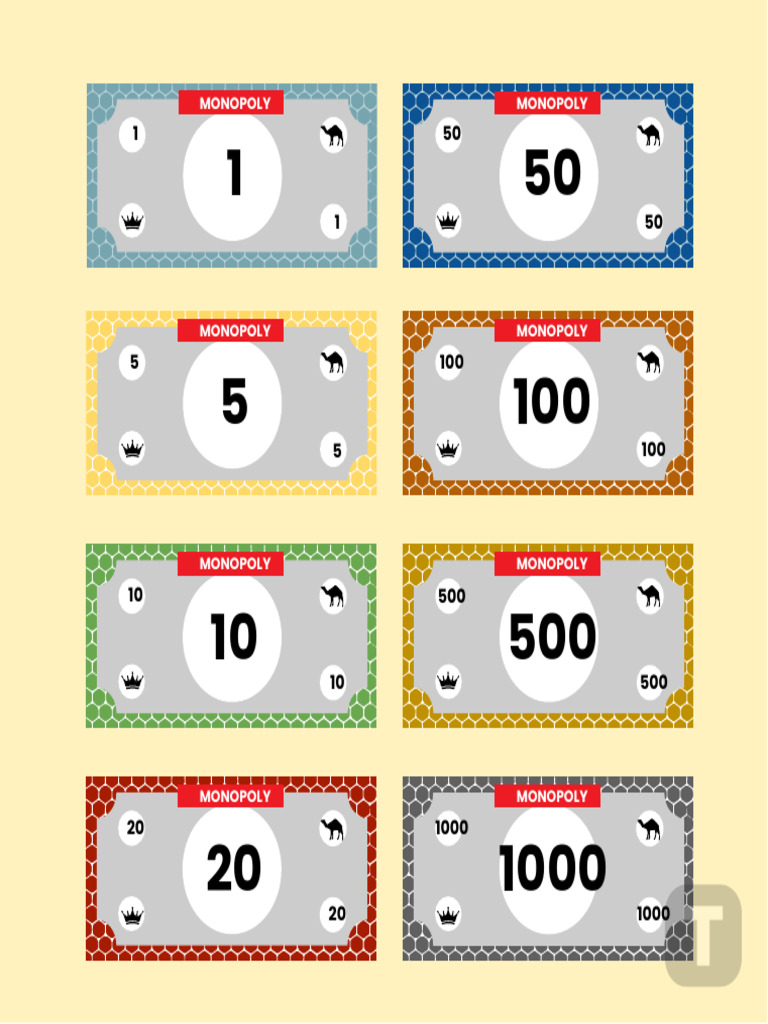 Monopoly Money Template | PDF