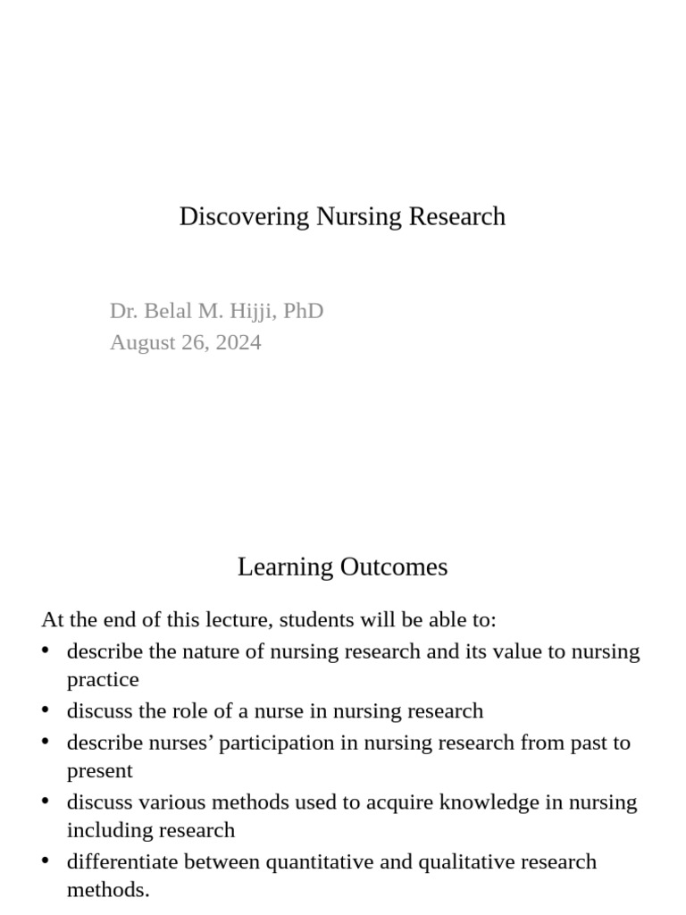 Discovering Nursing Research | PDF | Nursing | Knowledge