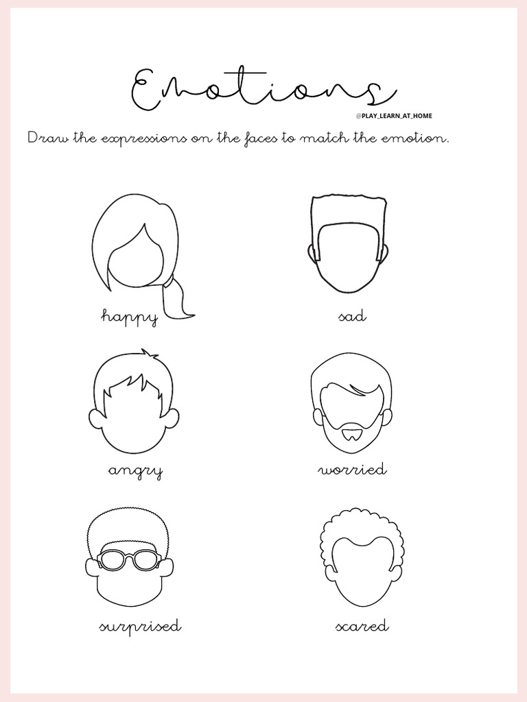 DRAW EMOTIONS - Identifying Emotions | PDF