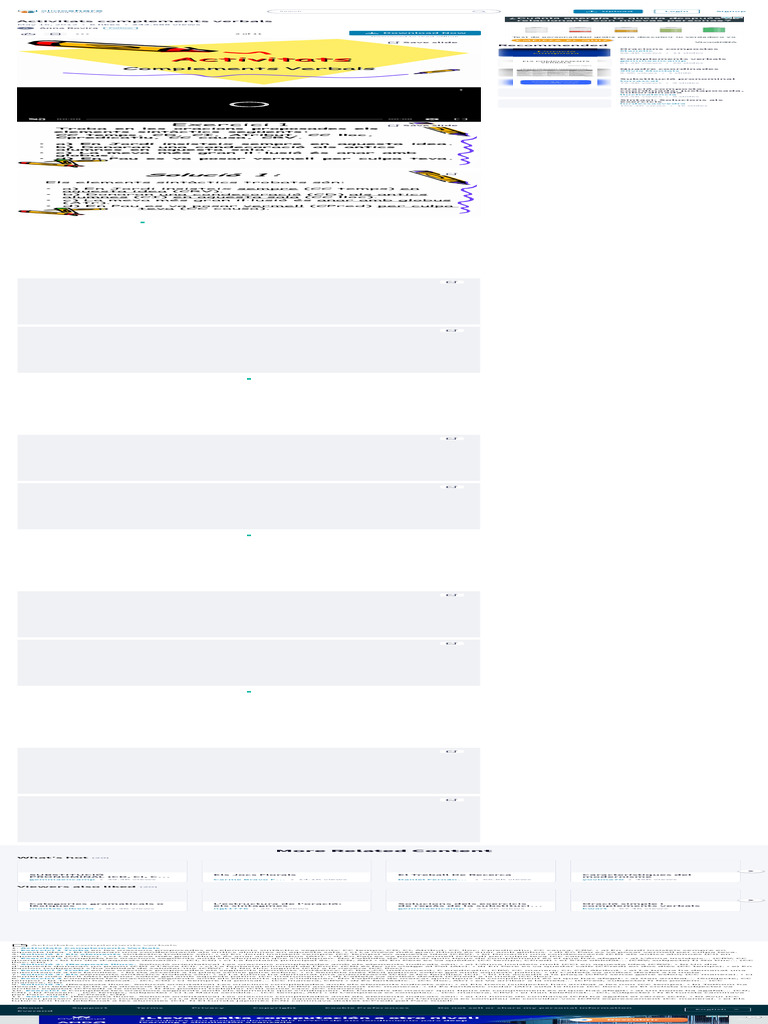 Activitats Complements Verbals PPT | PDF