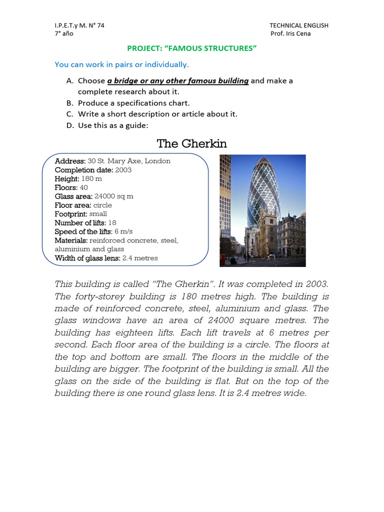Famous Structures Research Project Guide | PDF