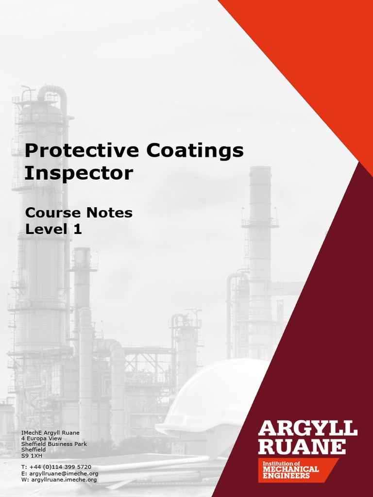 Protective Coatings Inspector Course Notes | PDF | Corrosion | Abrasive