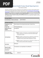 Canada Adverse Drug Reaction Reporting Form | PDF | Adverse Effect ...