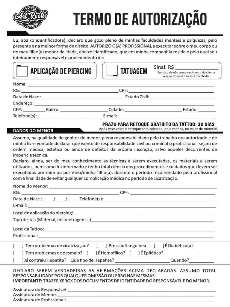 Termo de Autorização Art Roots | PDF