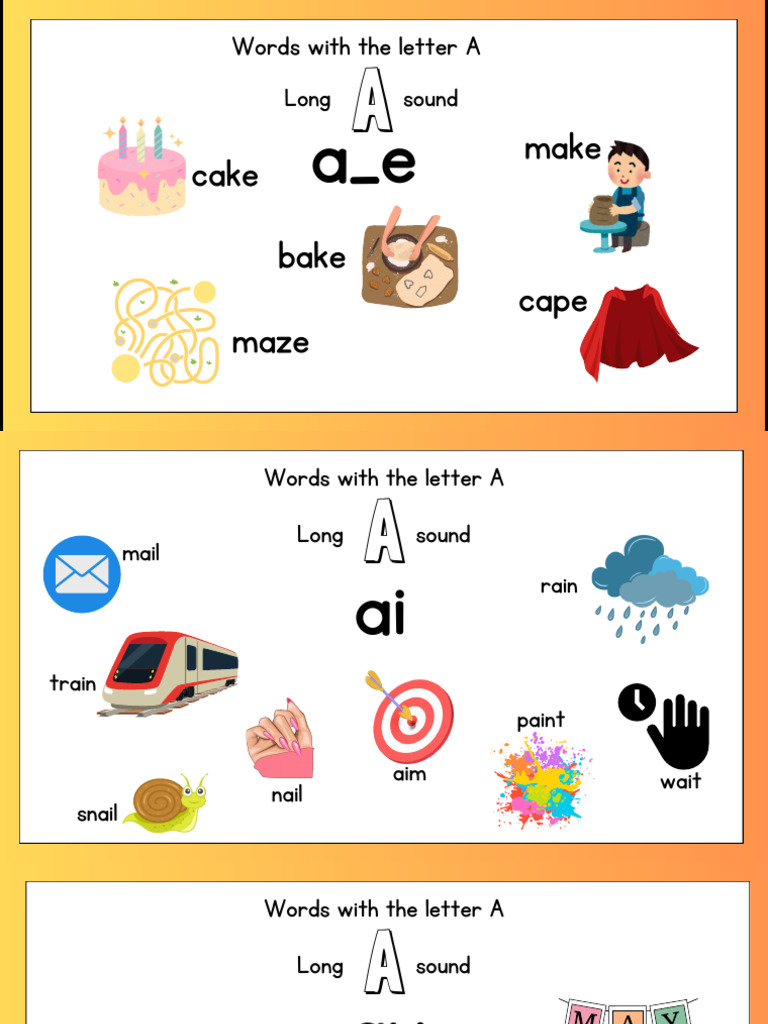 Words with A: Long & Short Sounds | PDF